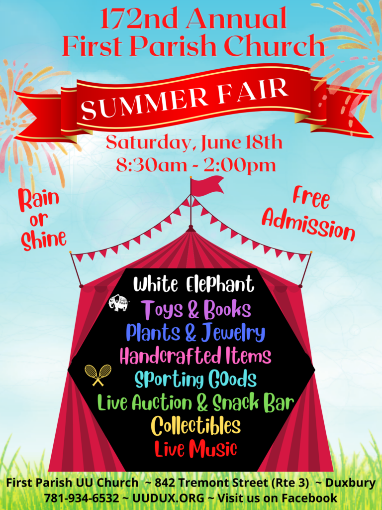 Annual Summer Fair - First Parish Church Duxbury